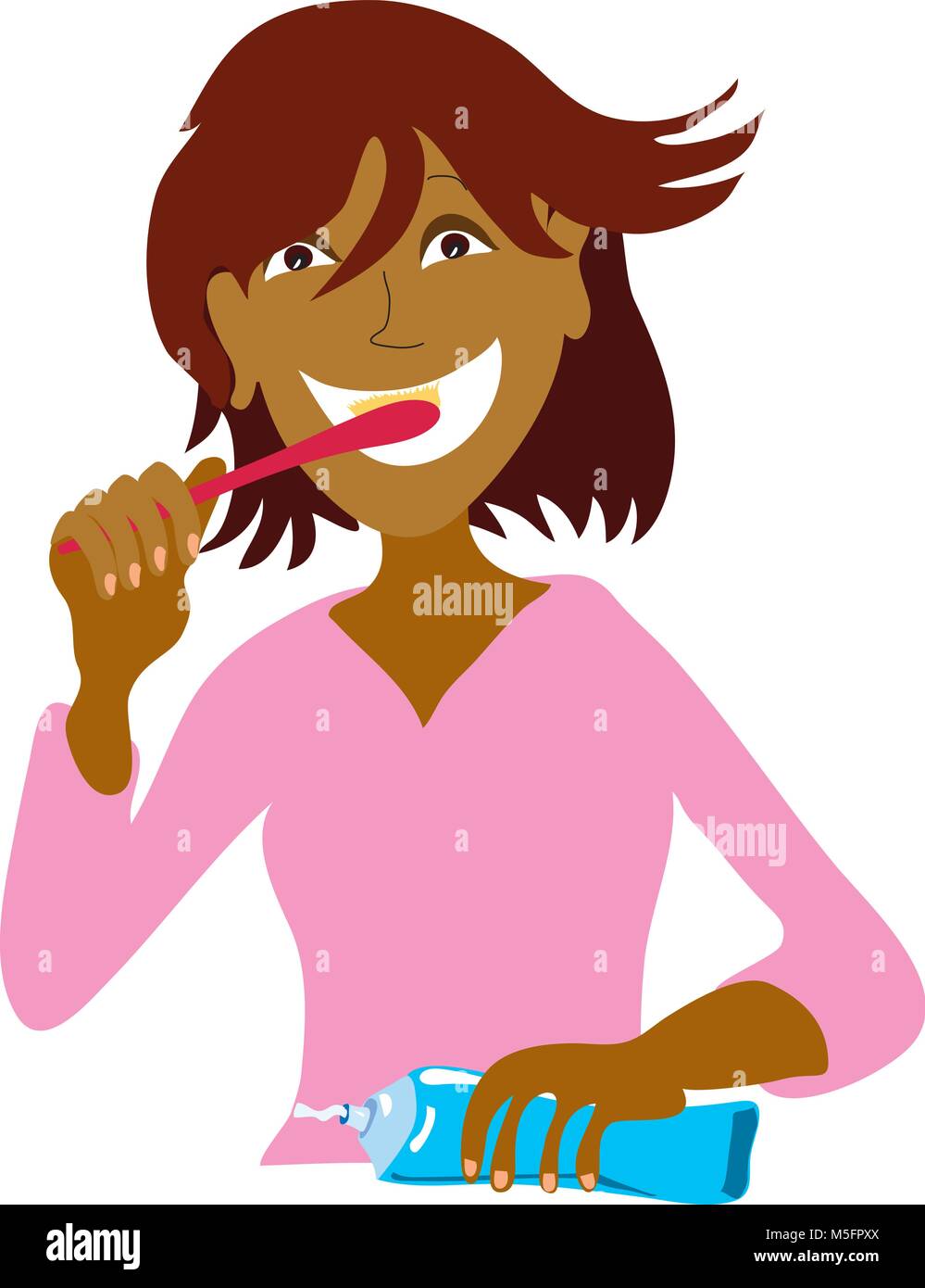 Brushing your teeth Stock Vector Images - Alamy