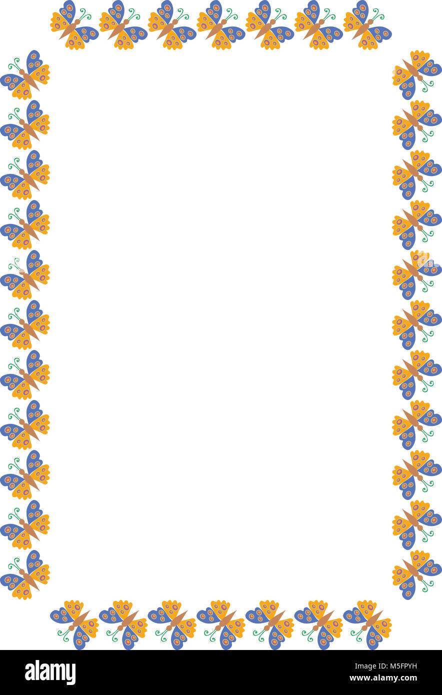 Page Border Designs Butterfly