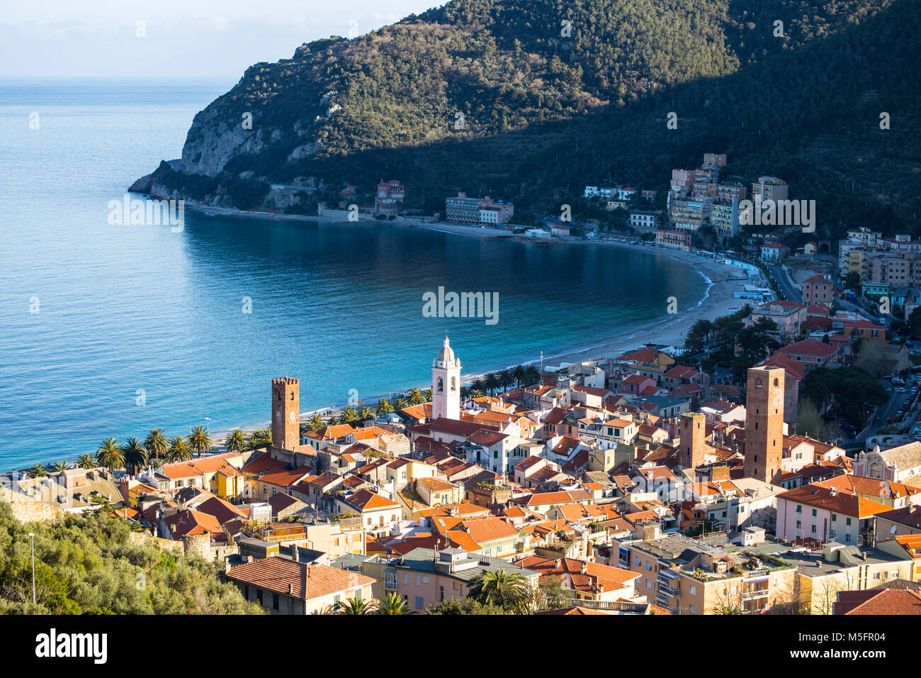 View of sea village of Noli, Savona, Italy Stock Photo - Alamy