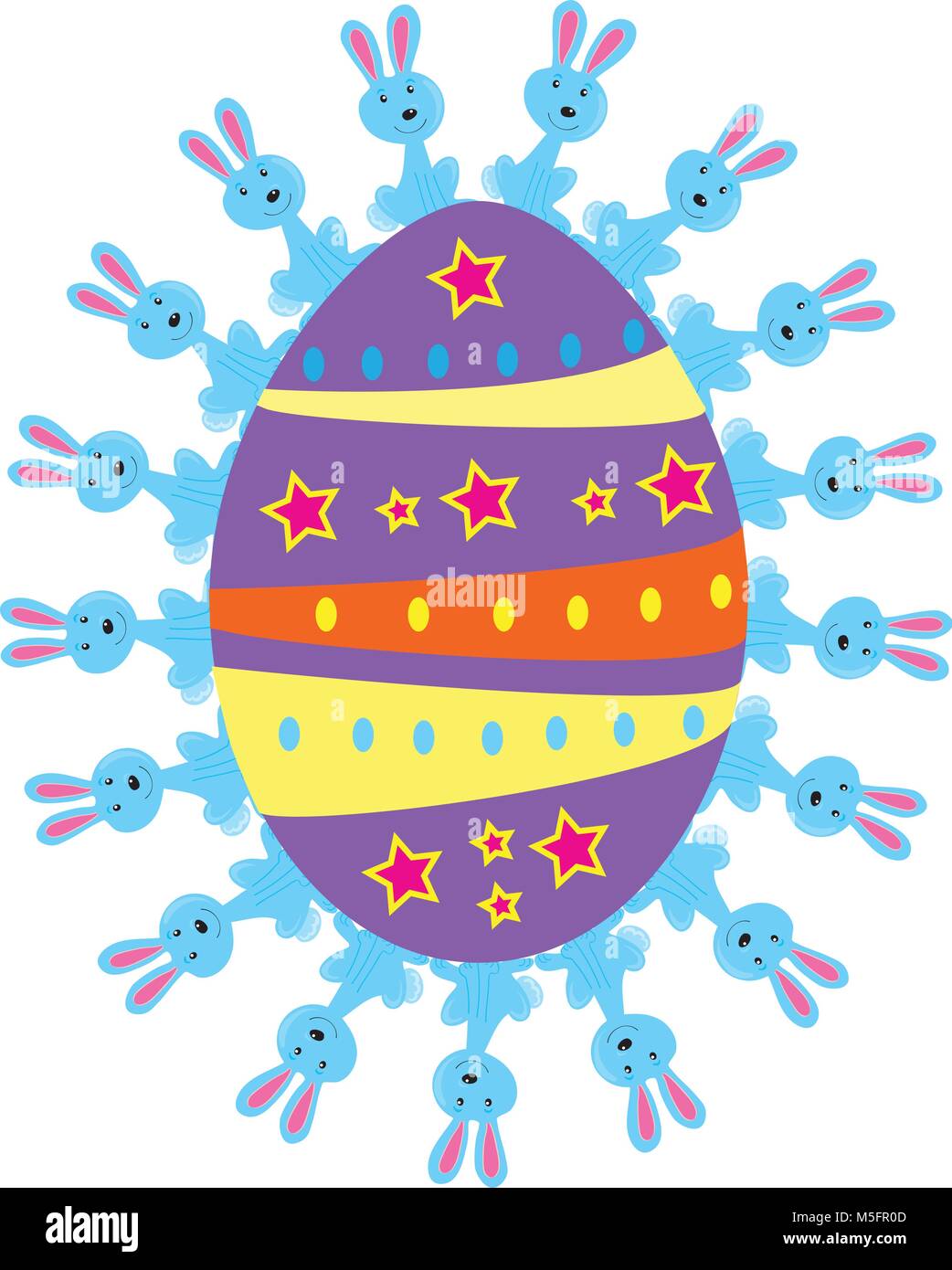 Funny blue rabbits Stock Vector Images - Alamy