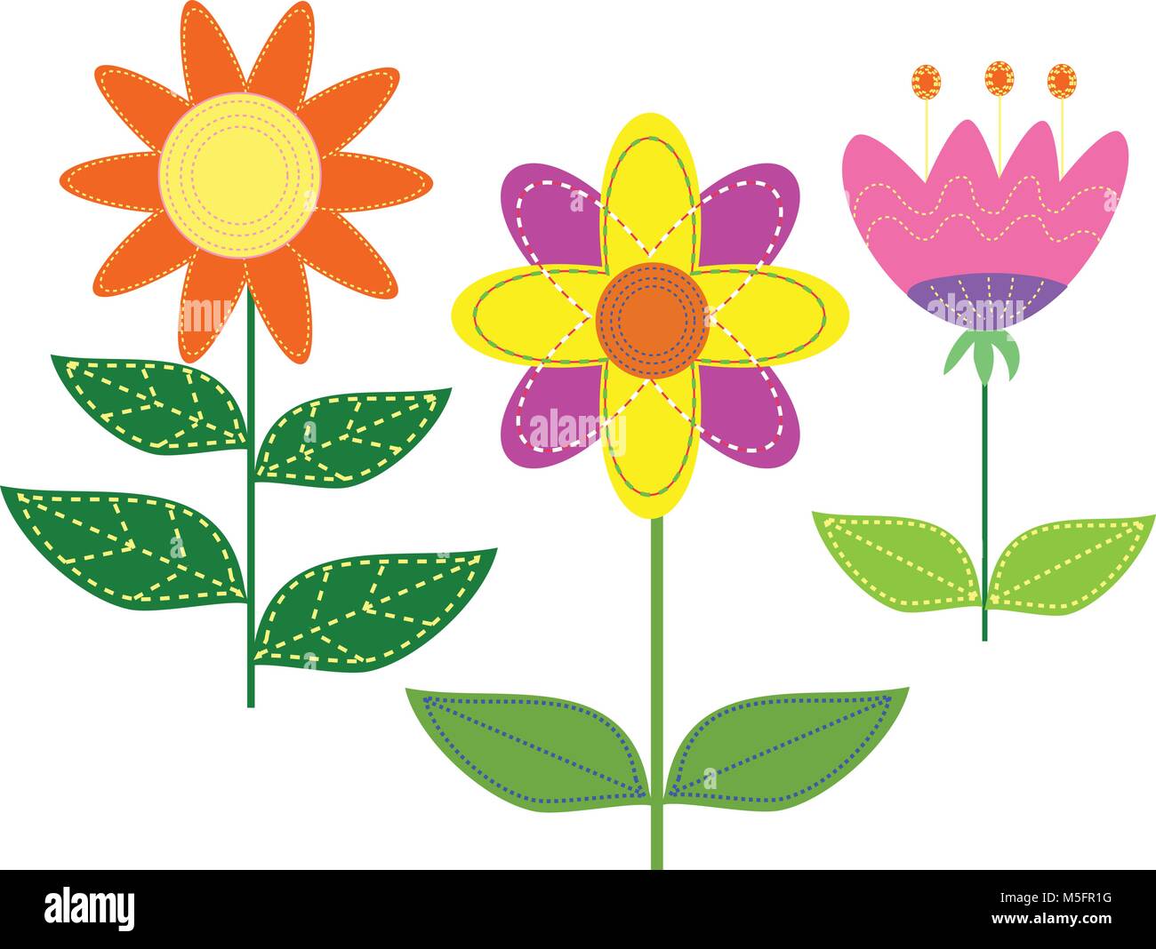 Stylized flower Stock Vector Images - Alamy