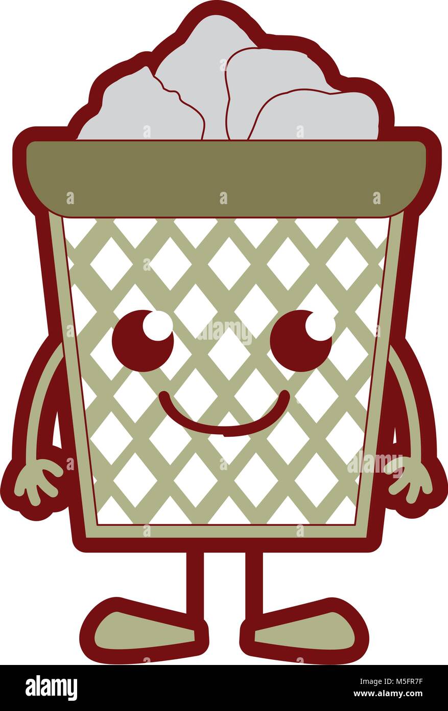 line color happy papers can kawaii with arms and legs vector ...