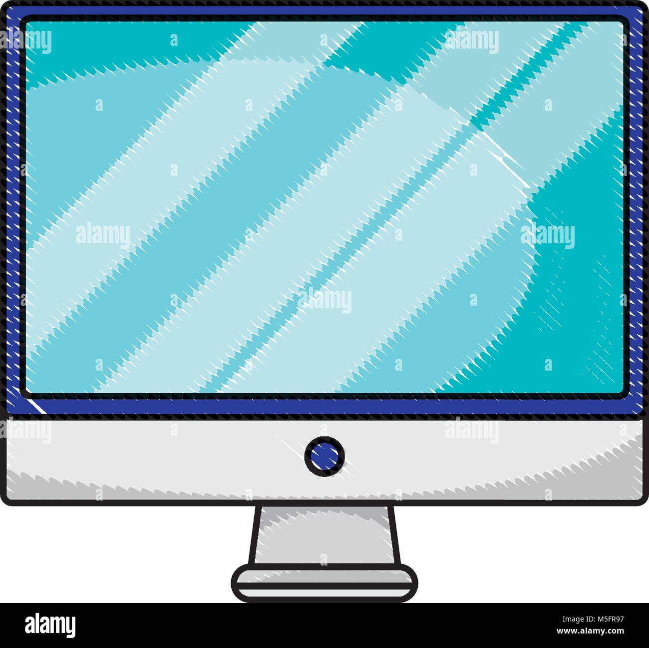 grated electronic computer screen technology icon vector illustration ...