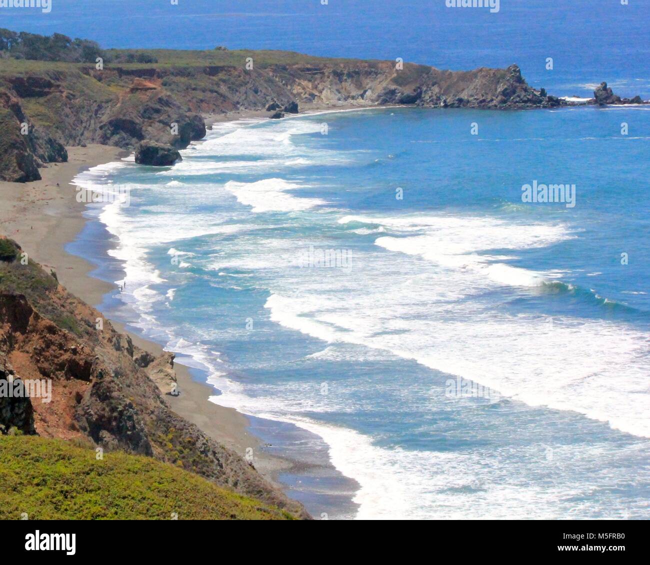 Beach scene on the California Pacific Coast Stock Photo - Alamy