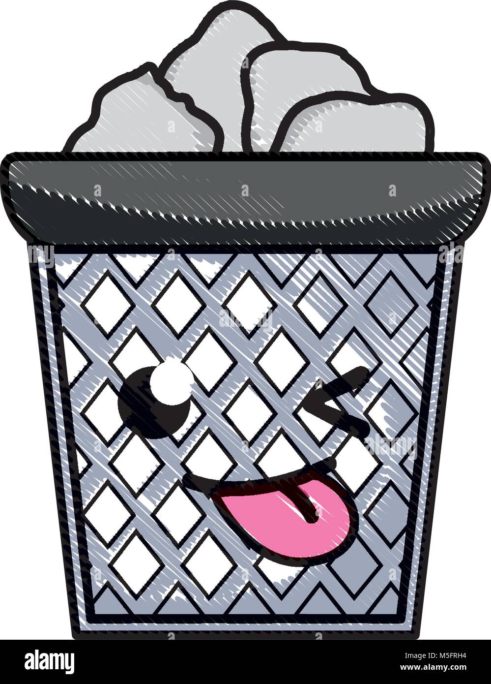 grated funny papers can kawaii cartoon vector illustration Stock Vector ...