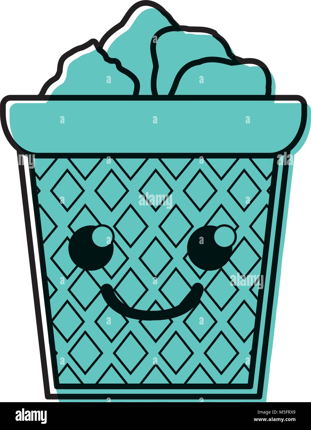 color smile papers can kawaii cartoon vector illustration Stock Vector ...