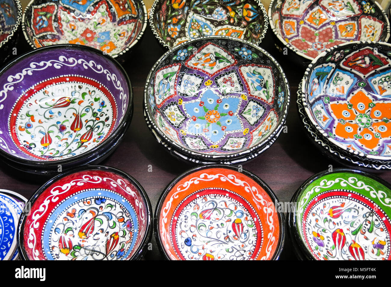 Classical Turkish ceramics on the Istanbul Grand Bazaar. Istambul ...