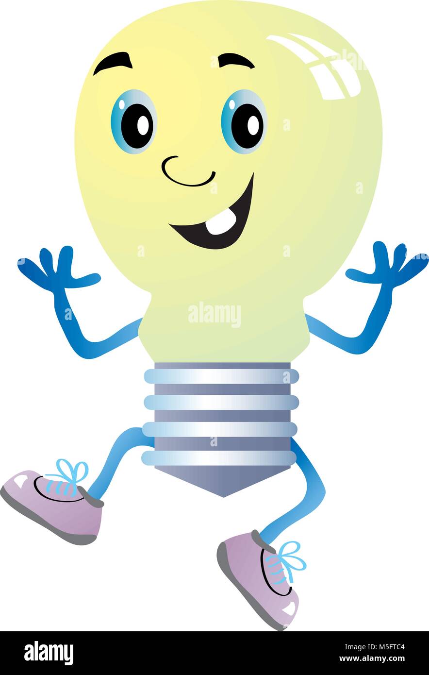 A cartoon dancing light bulb Stock Vector Image & Art - Alamy