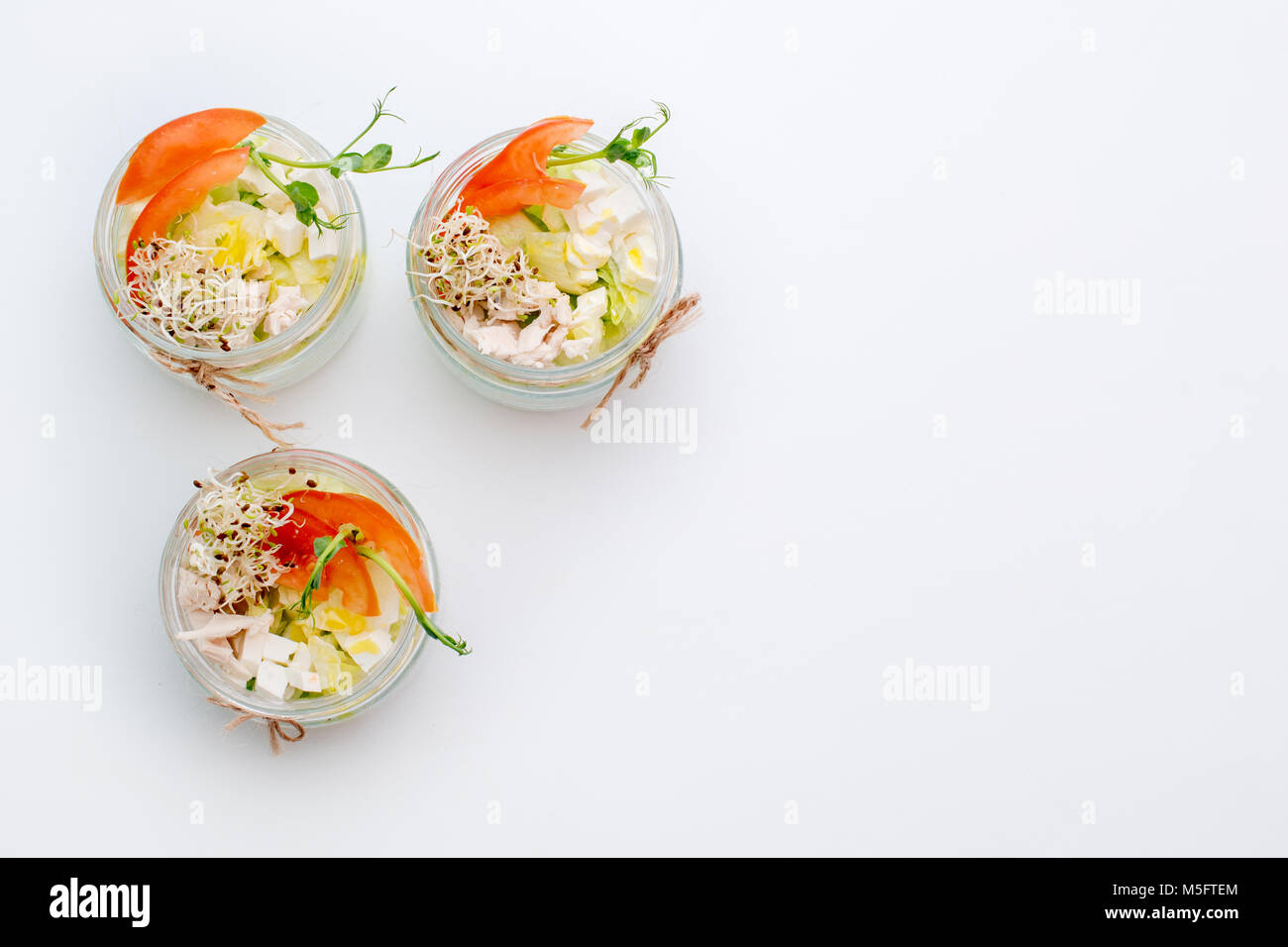 Healthy food, menu with microgreens. Salad with micro greens assortment ...