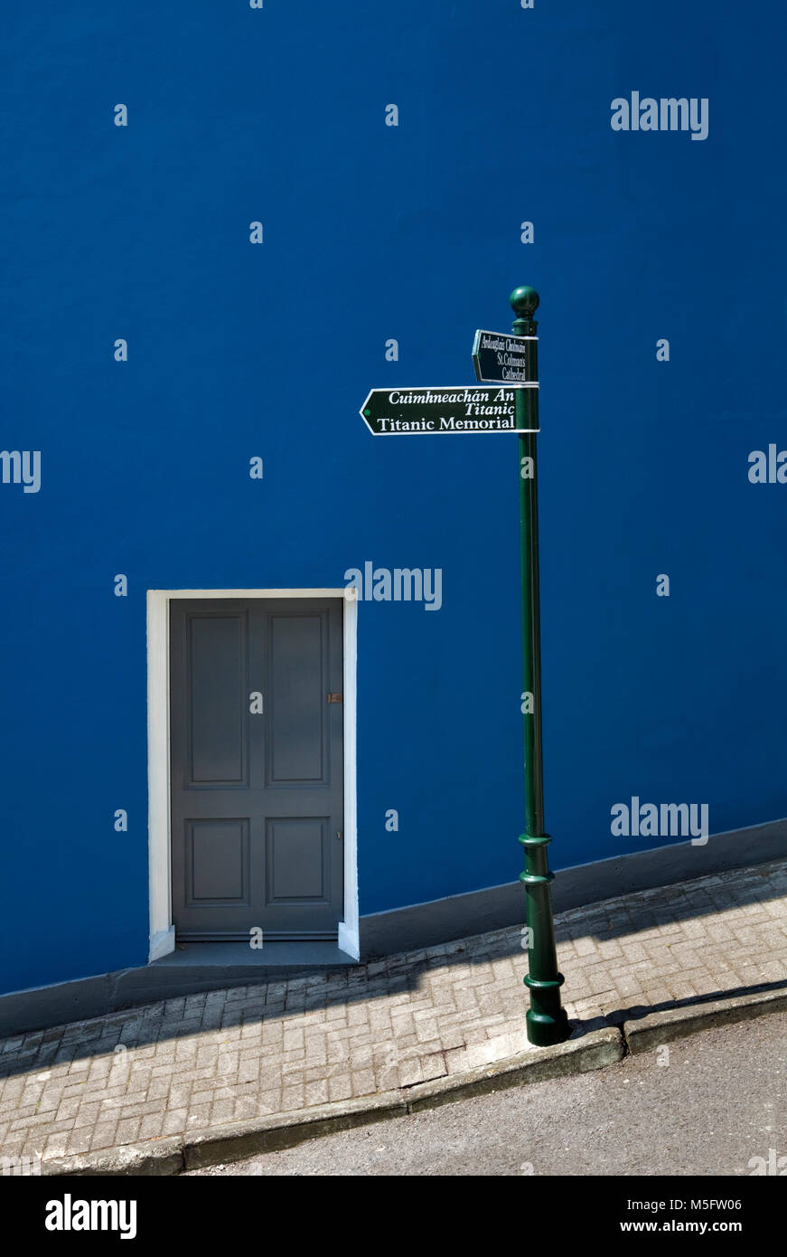 Signpost to the Titanic Memorial, Cobh, County Cork, Ireland Stock ...