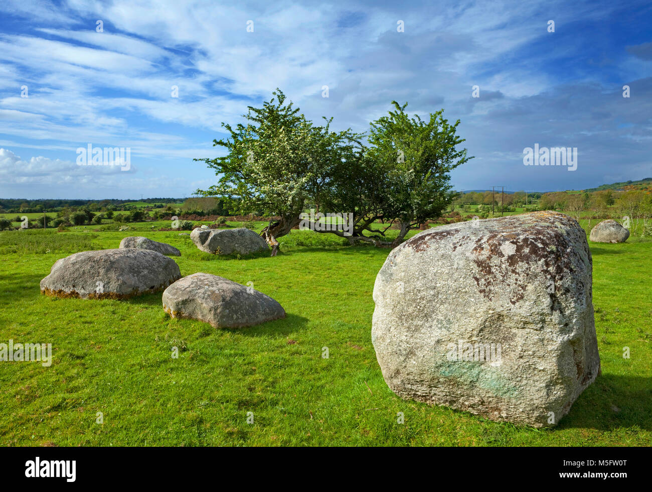 Piper's Stones, Bronze Age Stone Circle (1400-800 BC) of 14 Granite ...