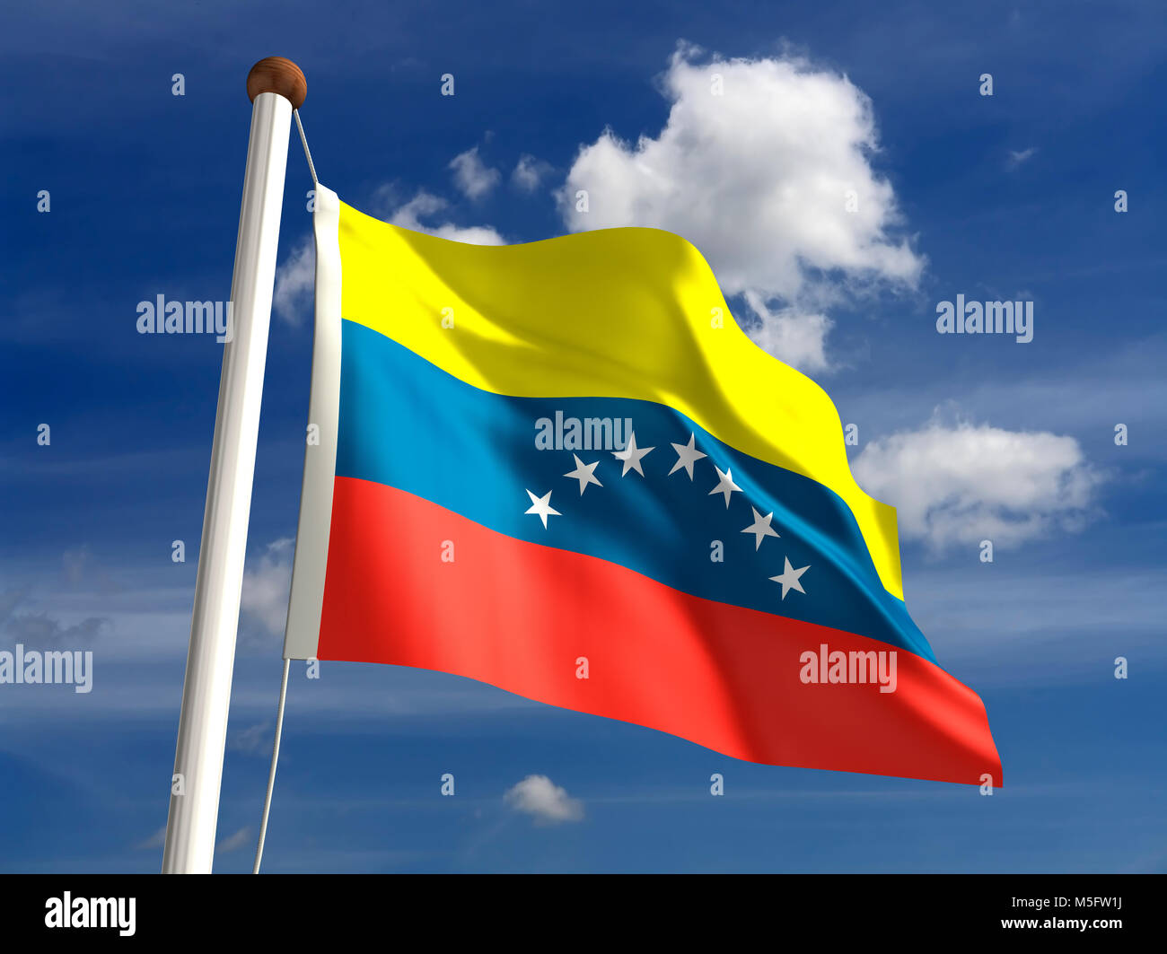 3D Venezuela flag (with clipping path Stock Photo - Alamy