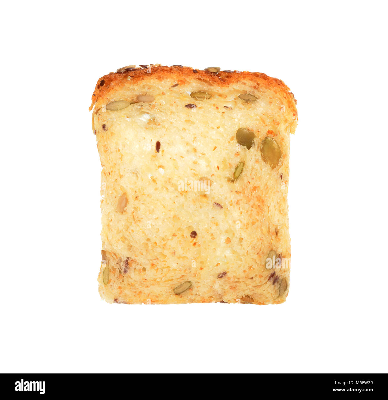 Isolate cereal bread, a top view closeup photo of sliced cereal bread ...