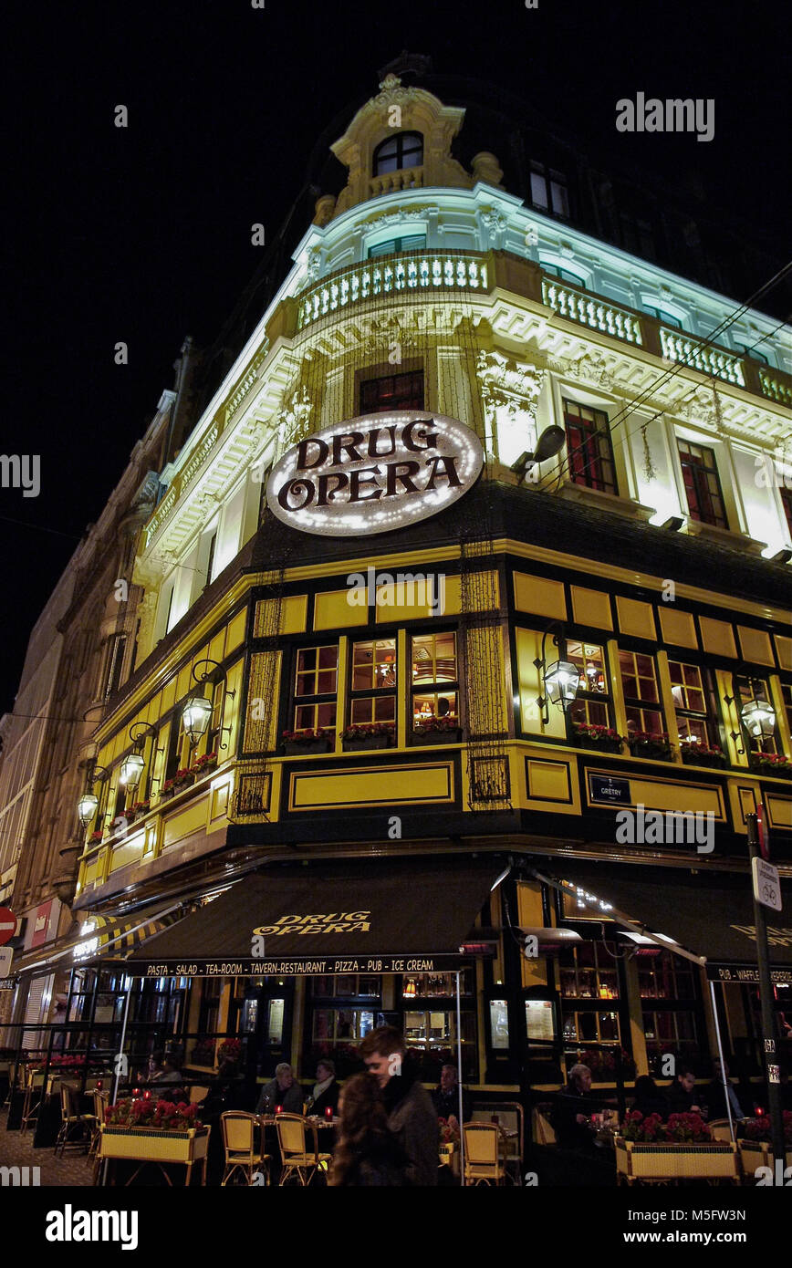 Brussels by night, Belgium Stock Photo - Alamy
