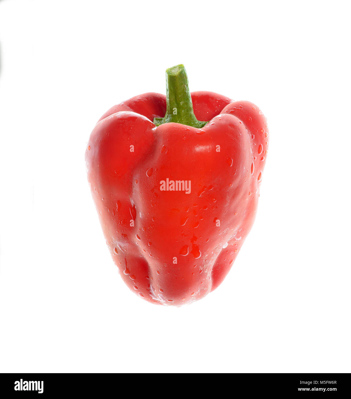 Isolate red capsicum/bell pepper, fresh capsicum/bell pepper, a close ...