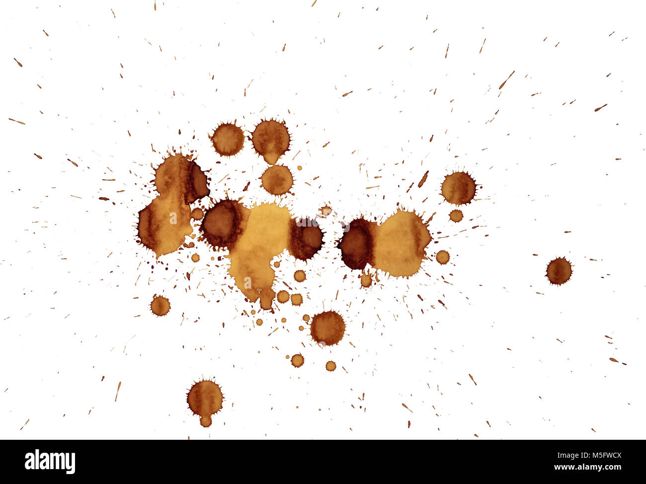 Isolate brown grunge coffee stain, a close up photo image of brown ...