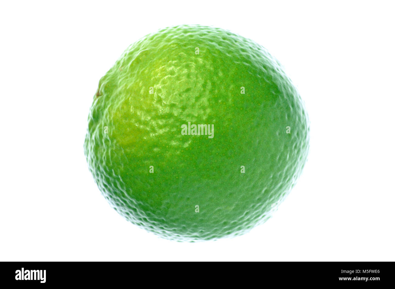 Isolate green lime on white background, a select focus close up photo ...