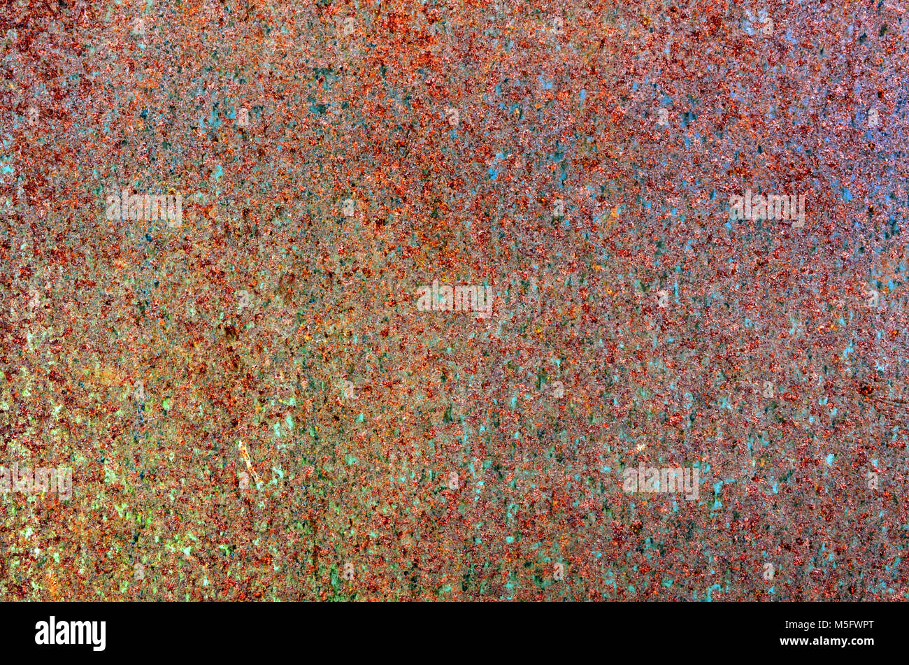 Colorful grunge rust stain texture, rusty copper wall, a close up photo ...