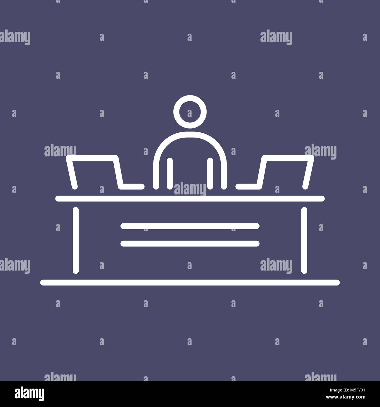 Hotel receptionist helping customer Stock Vector Images - Alamy