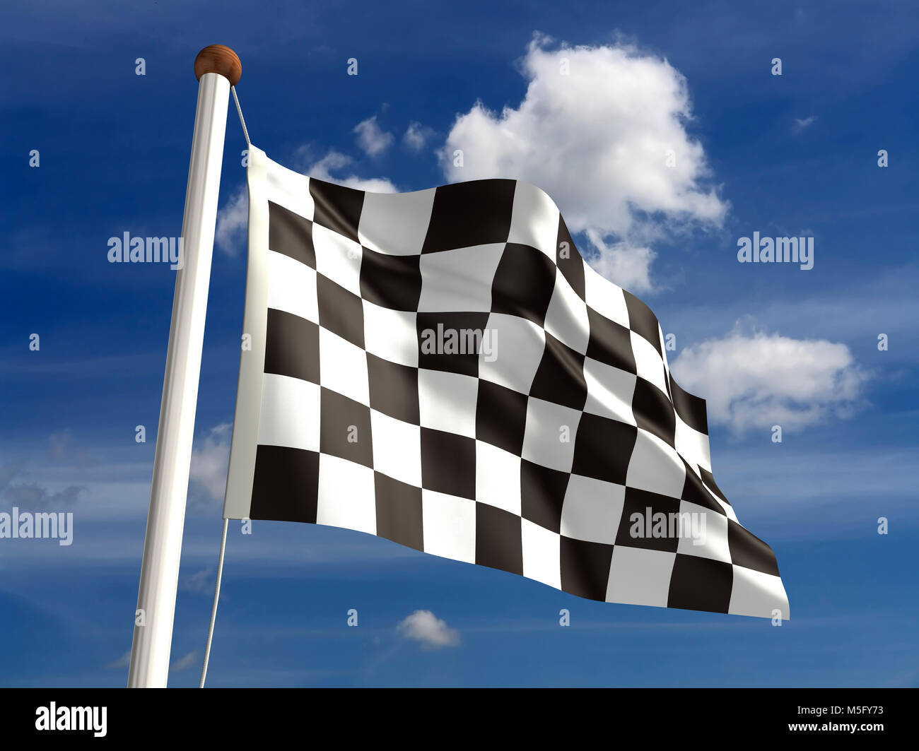 Chequered flag (with clipping path Stock Photo - Alamy