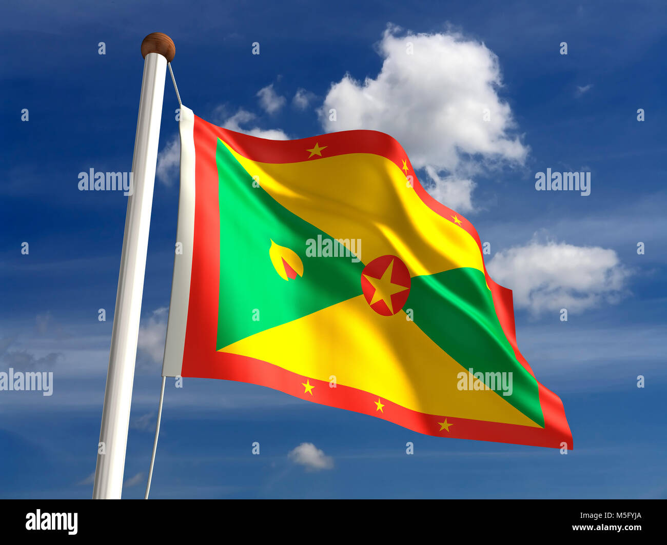 Grenada flag (with clipping path Stock Photo - Alamy