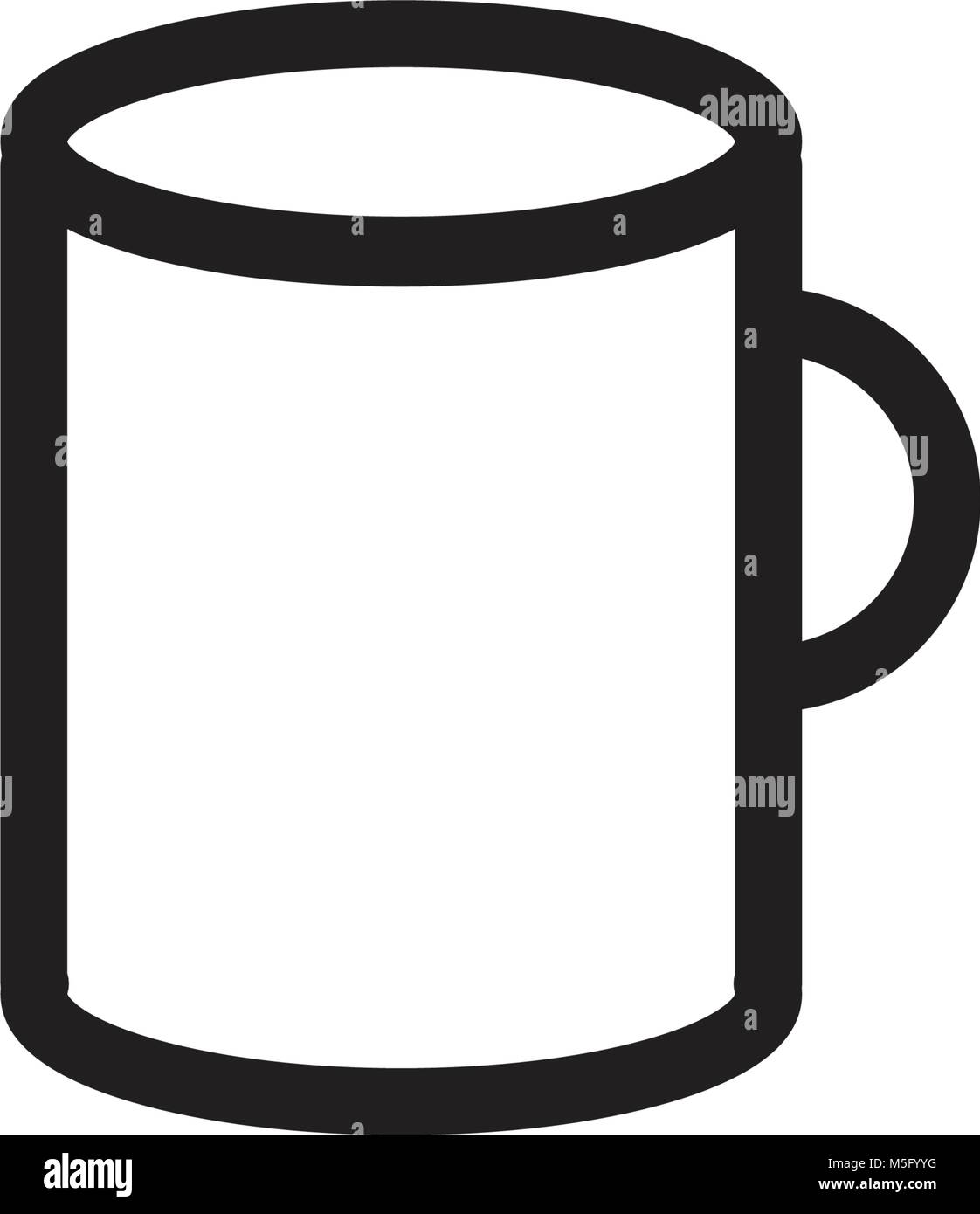 Cup icon thin line outline isolated on white background for your web ...