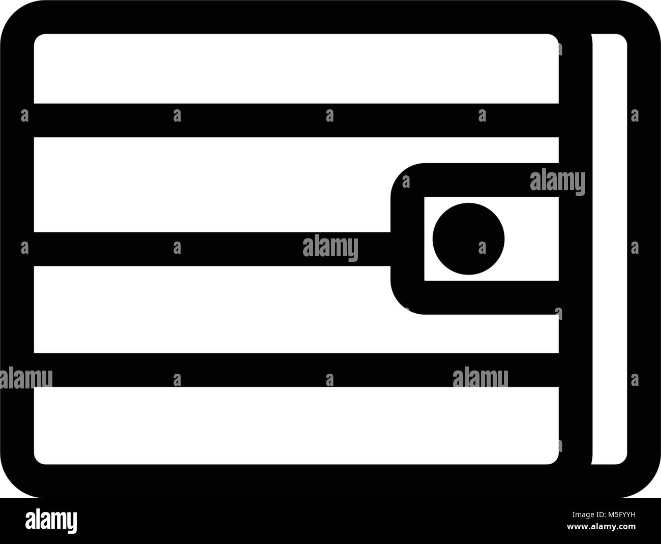 Wallet icon thin line outline isolated on white background for your web ...