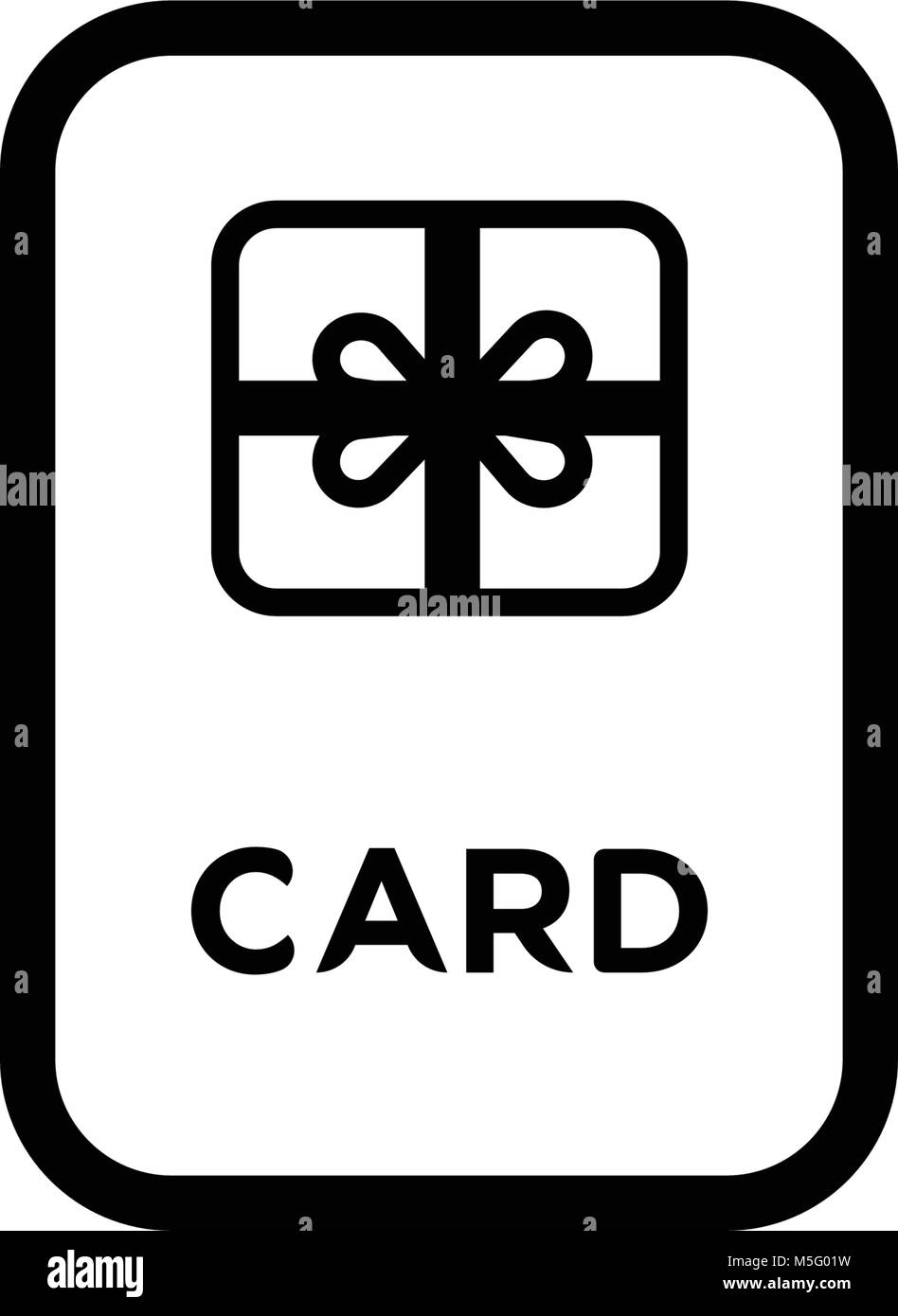 Gift card icon thin line outline isolated on white background for your ...