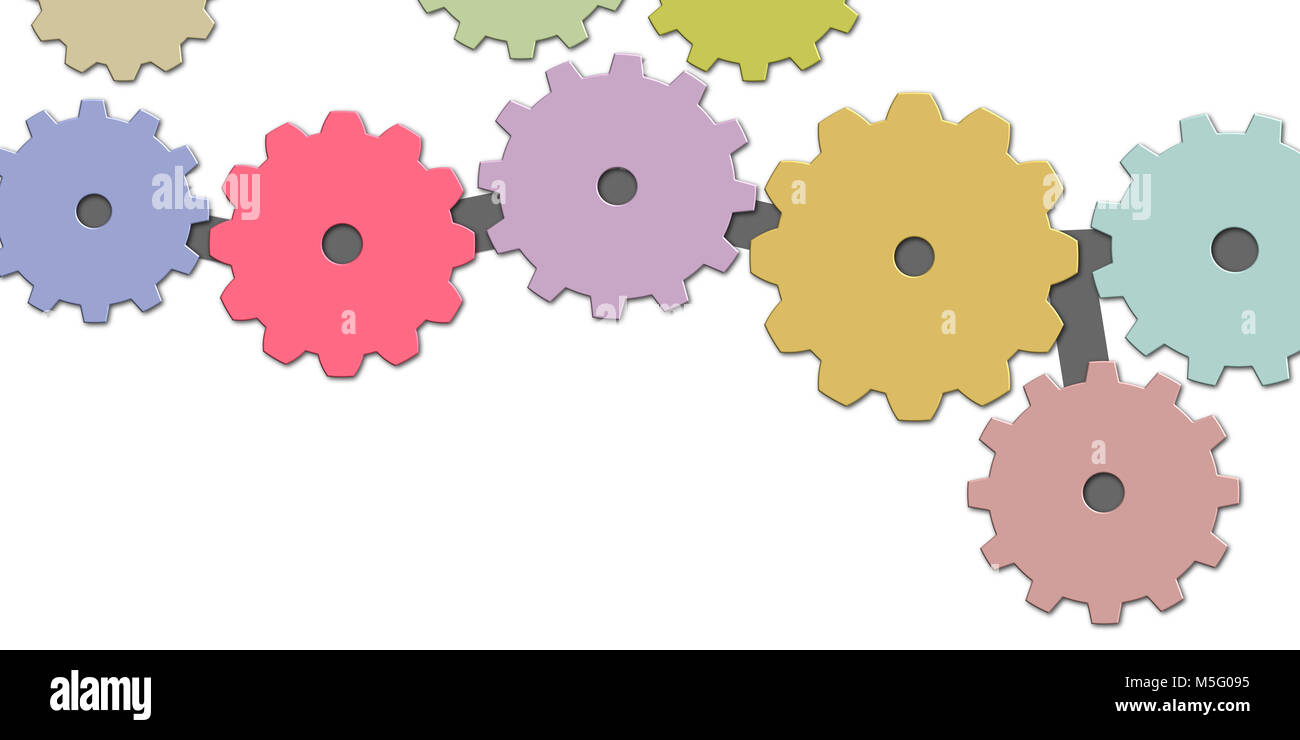 simple cogs and gears illustration backdrop - user space Stock Photo ...