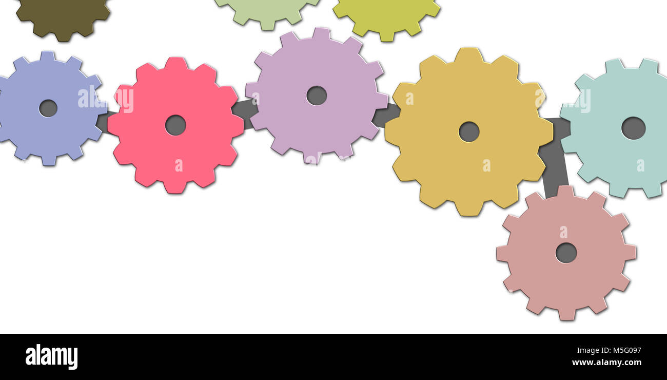 simple cogs and gears illustration backdrop - user space Stock Photo ...