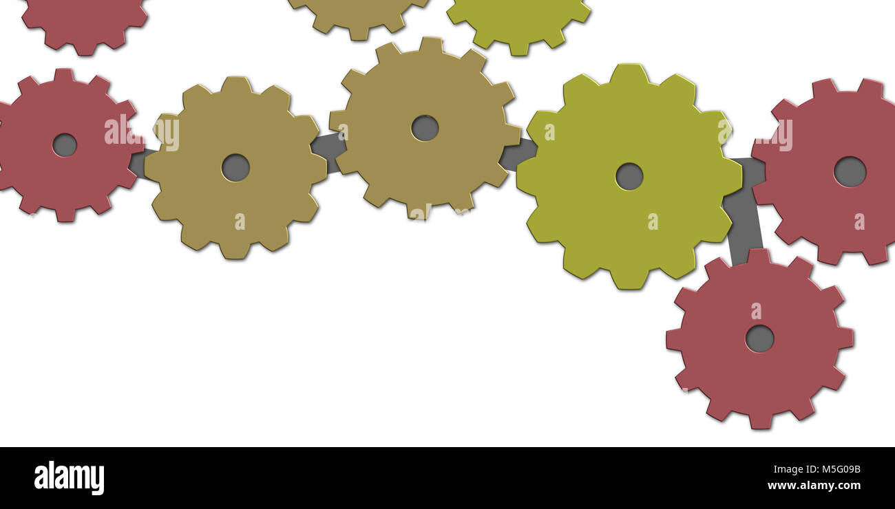 simple cogs and gears illustration backdrop - user space Stock Photo ...