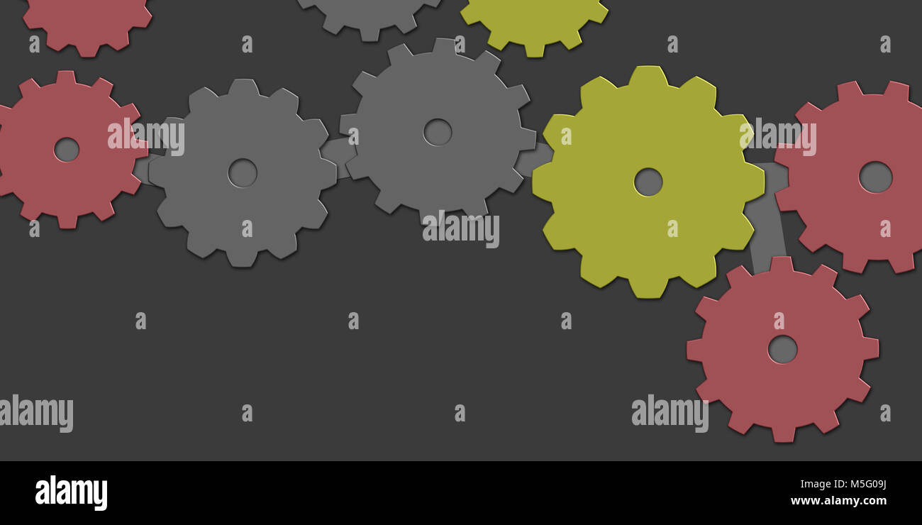 simple cogs and gears illustration backdrop - user space Stock Photo ...