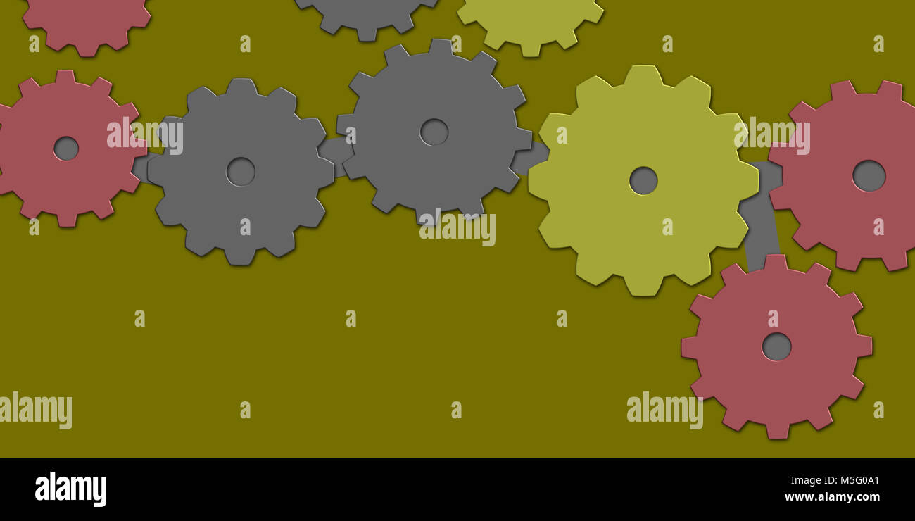 simple cogs and gears illustration backdrop - user space Stock Photo ...