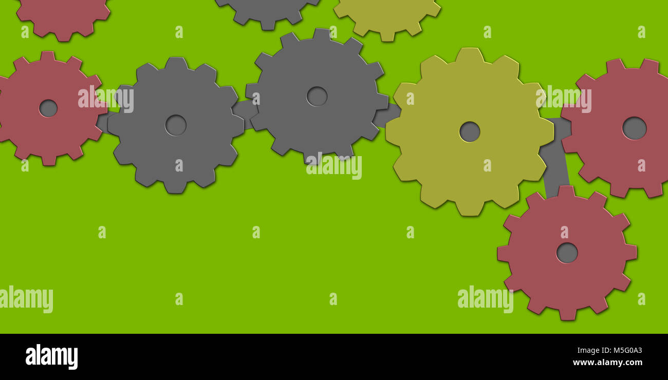 simple cogs and gears illustration backdrop - user space Stock Photo ...