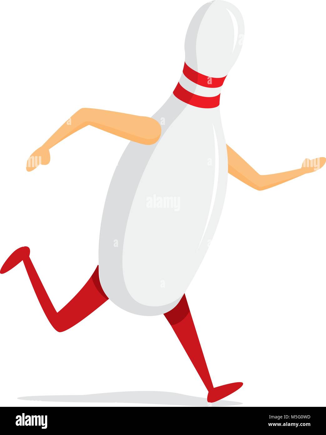 Cartoon illustration of bowling pin running fast Stock Vector Image ...