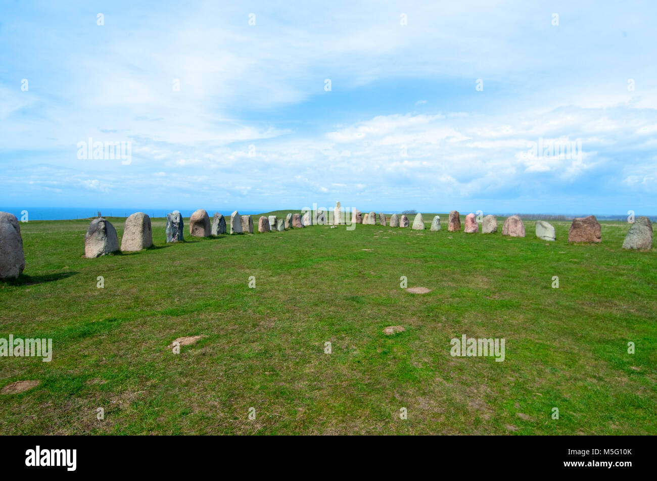 Ales stenar Ale's Stones, Archaeological Site in Southern Sweden Stock ...