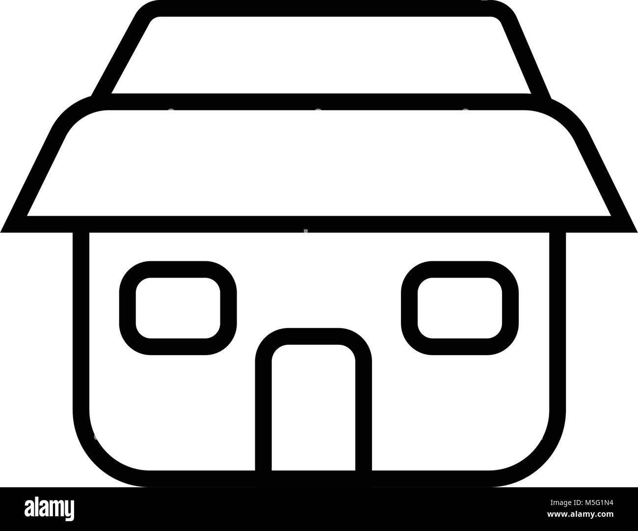 Home icon line outline style isolated on white background for your web ...