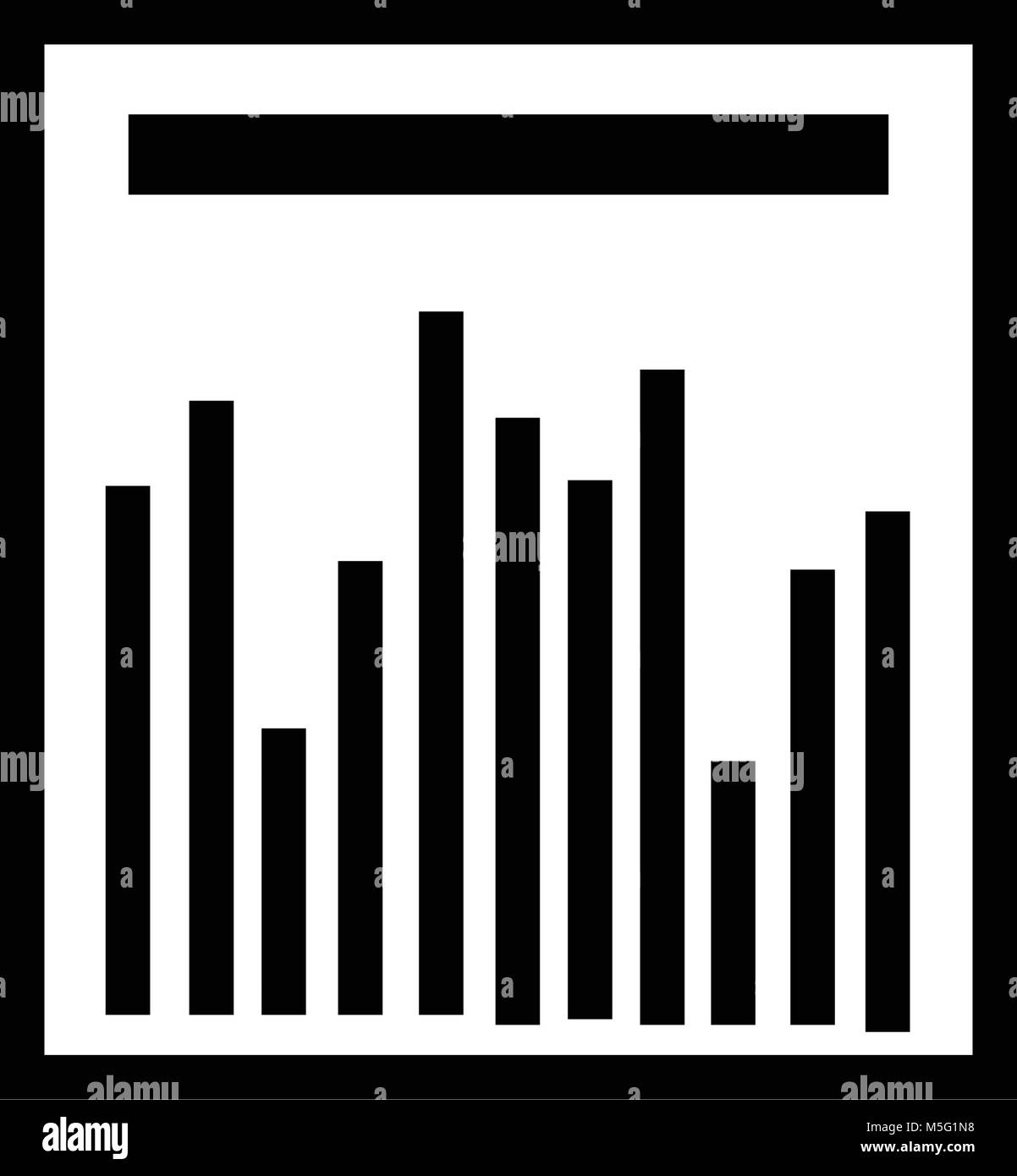 Statistics graph icon line outline style isolated on white background ...