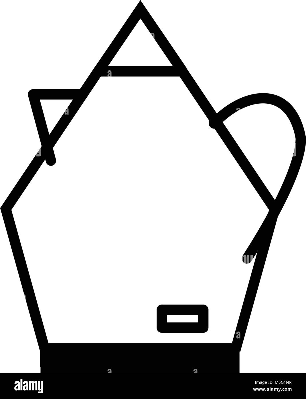 An electric water boiler icon line outline style isolated on white ...