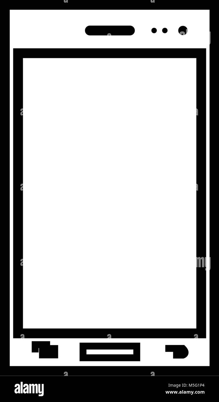 Phone icon line outline style isolated on white background, the ...