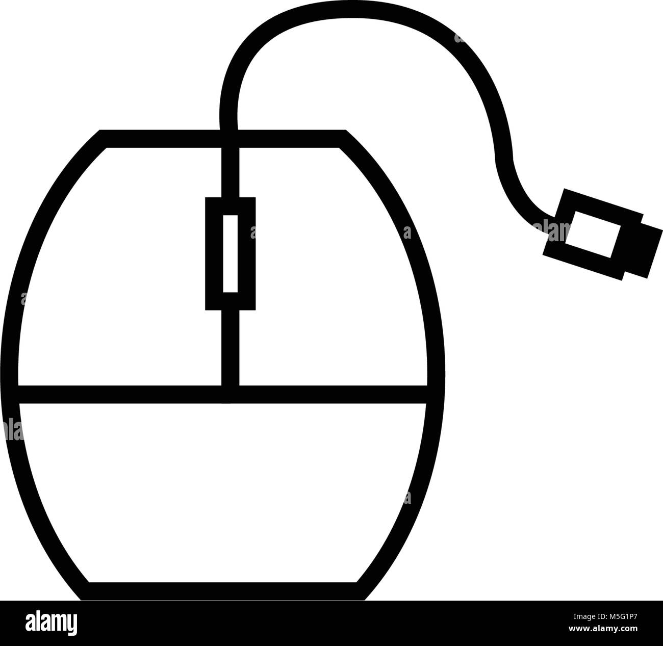 Click icon linear vector Stock Vector Images - Alamy