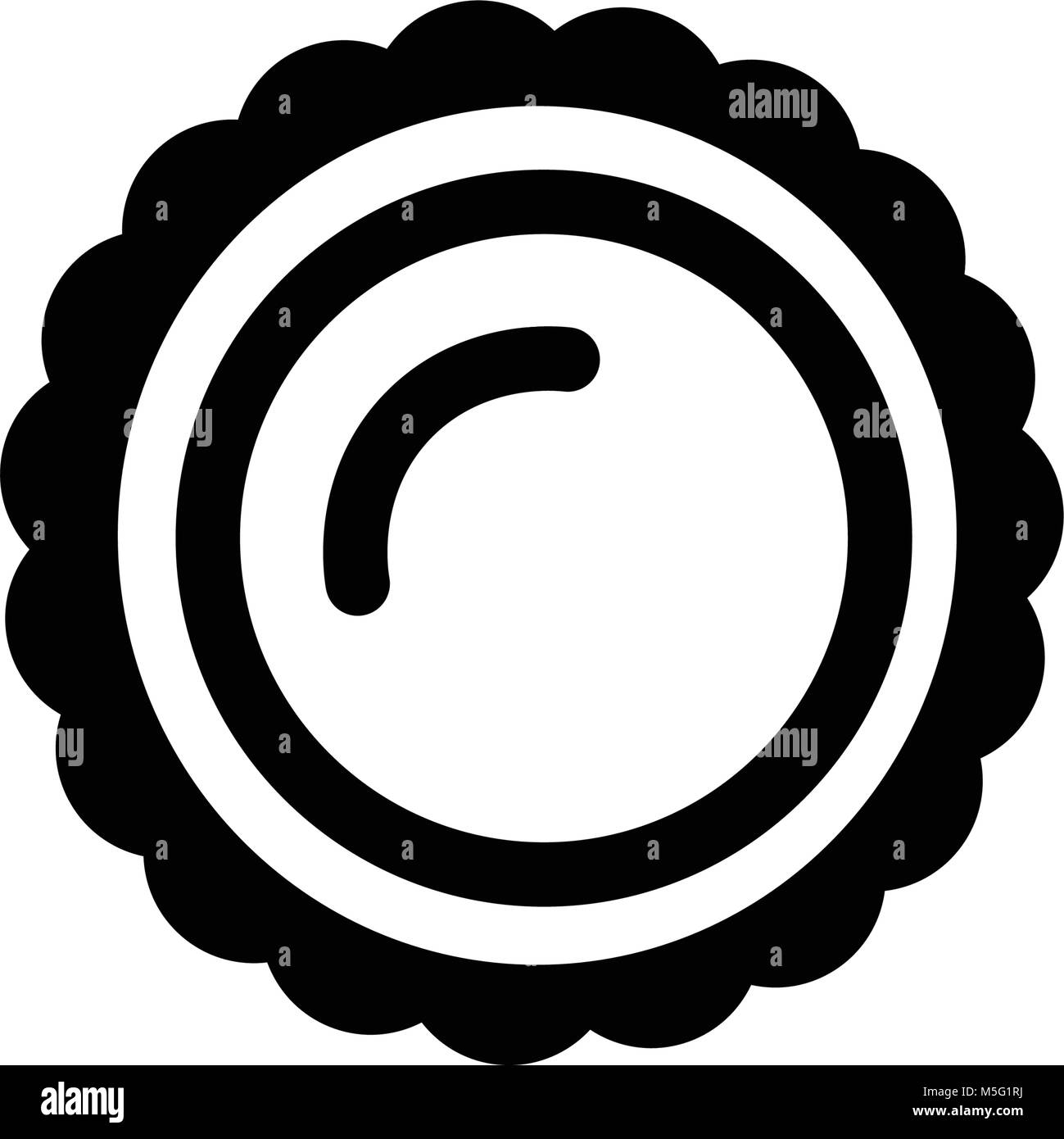Saw Round icon. Outline and filled vector sign, linear and full ...