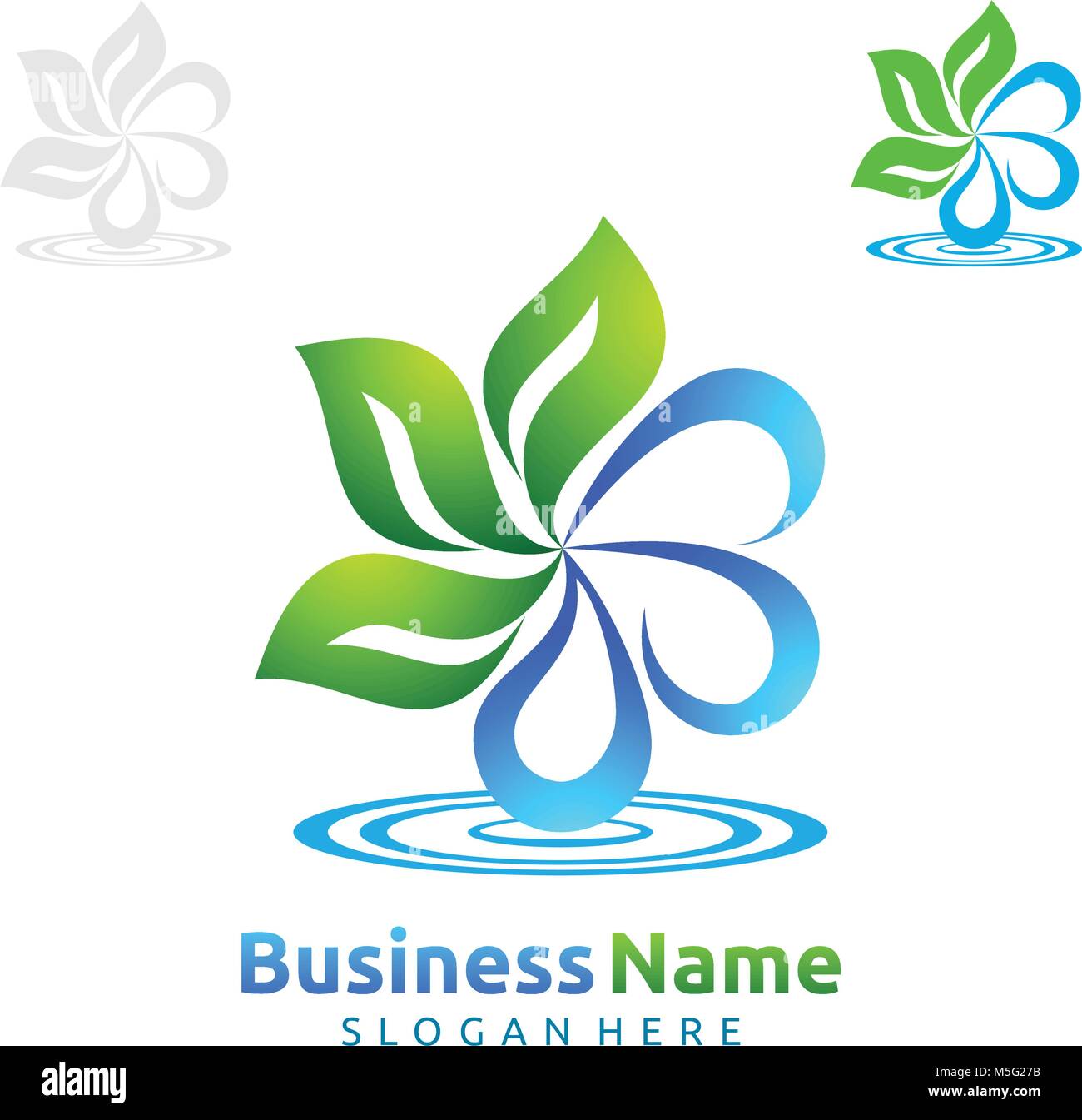 Water Drop, Oil, Gas, Natural green tree of ecology leaf logo template ...