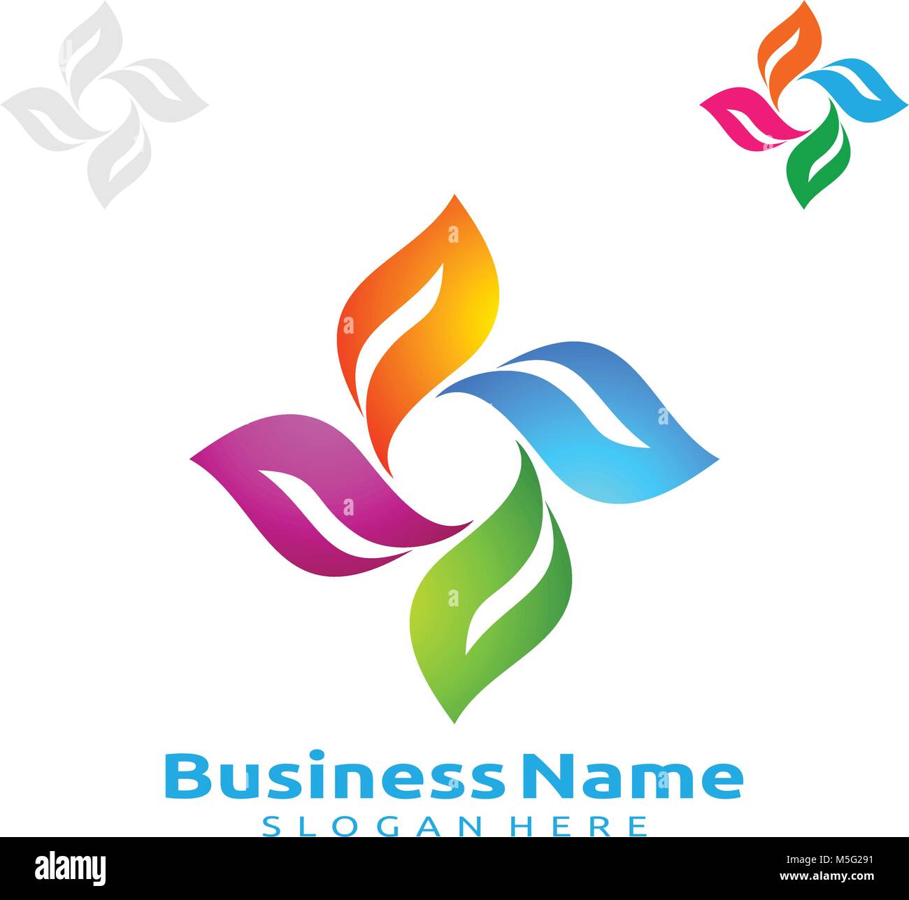 Natural Green Tree Logo with Ecology Leaf Template Stock Vector Image ...