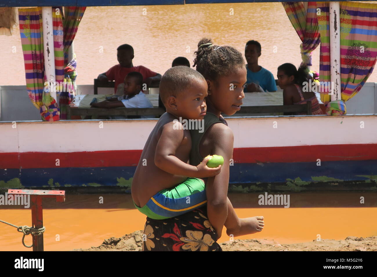Cute Malagasy kid, native dirty child on Madagascar island Stock Photo ...