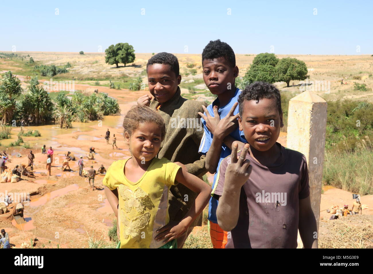 Cute kids of Madagascar Stock Photo - Alamy