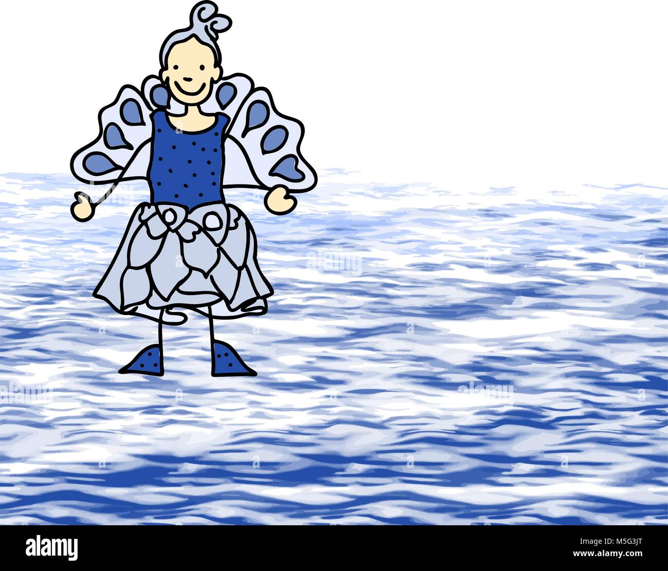 Mermaid cartoon vector vectors hi-res stock photography and images - Alamy