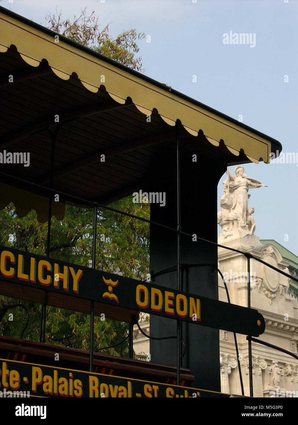 FRENCH VINTAGE - PARIS VINTAGE BUS AND IMPERIAL BUS FRONT OF GRAND ...