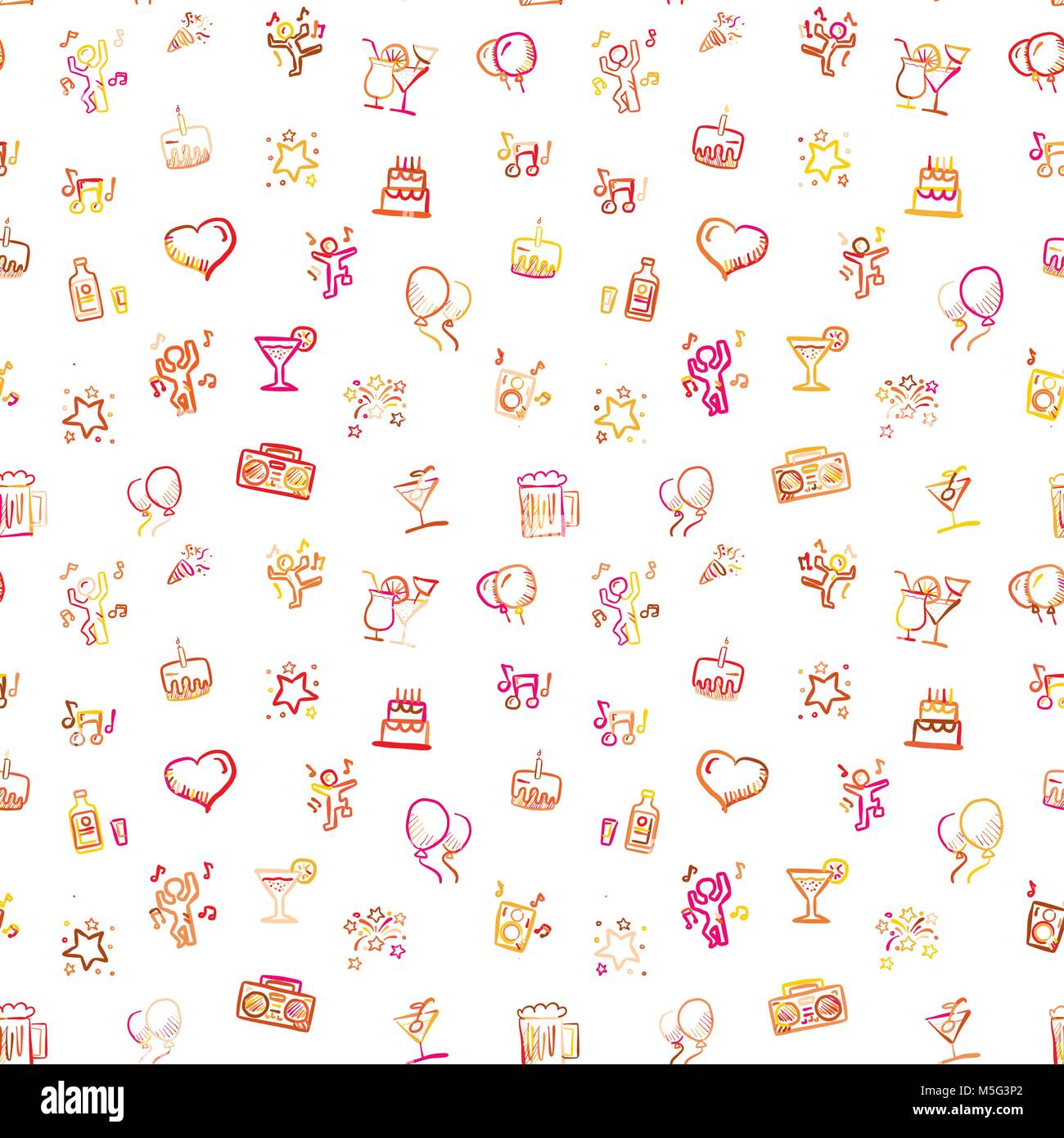 Happy birthday pattern seamless Stock Vector Images - Alamy