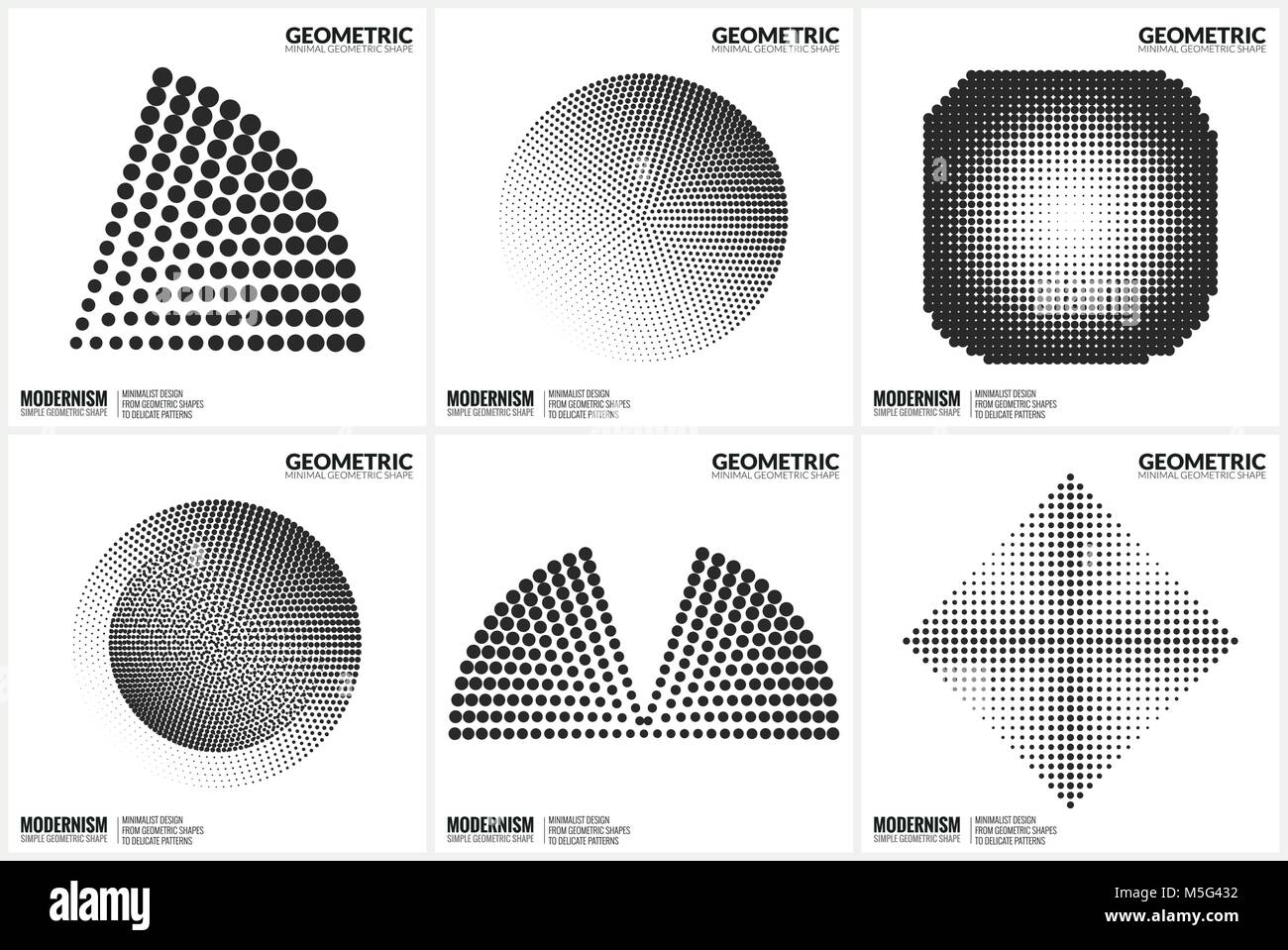 Universal Halftone Geometric Shapes For Design Stock Vector Image & Art ...